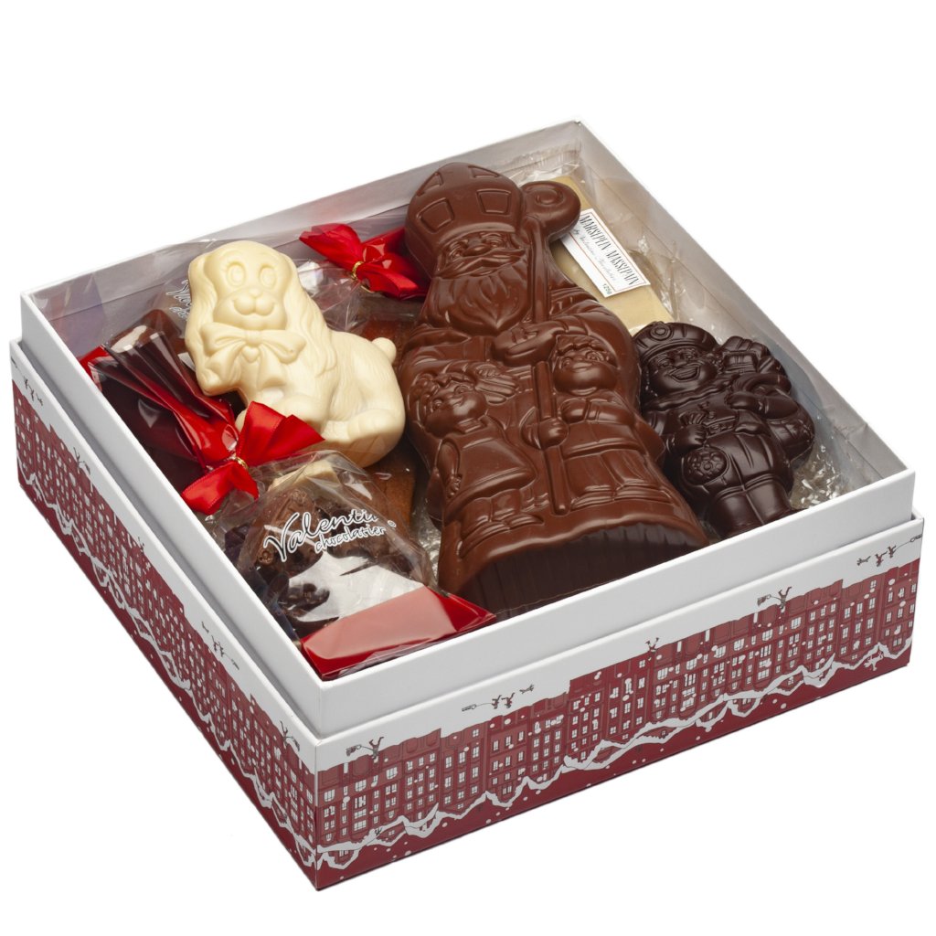 Belgain Chocolate Gift, Chocolate basket St-Nicolas – Valentino Chocolatier